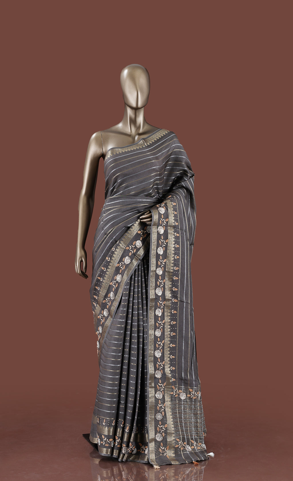 Chanderi Zari Saree – Milan Design